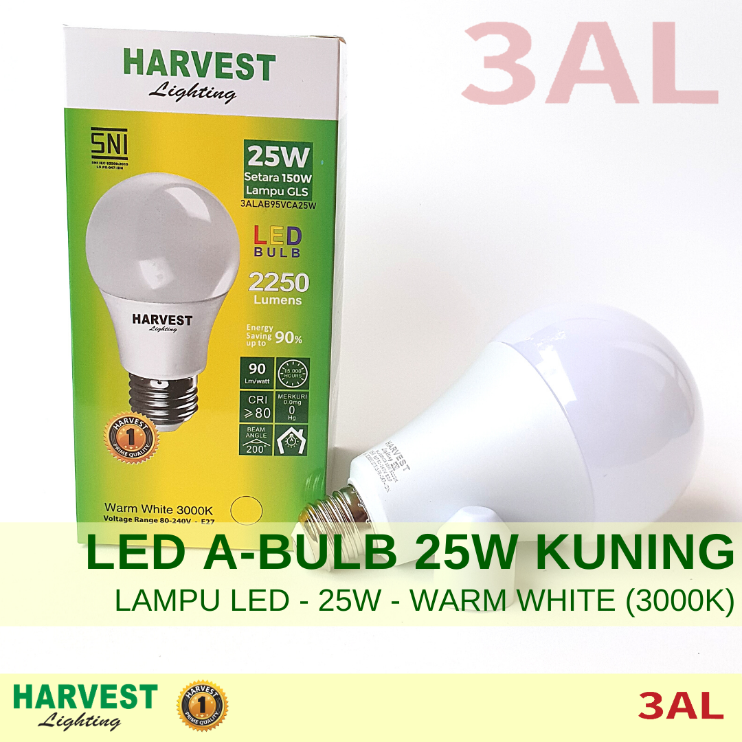 25W, HARVEST LIGHTING Bohlam LED A Bulb, Lampu LED 25 Watt – Harvest Lighting