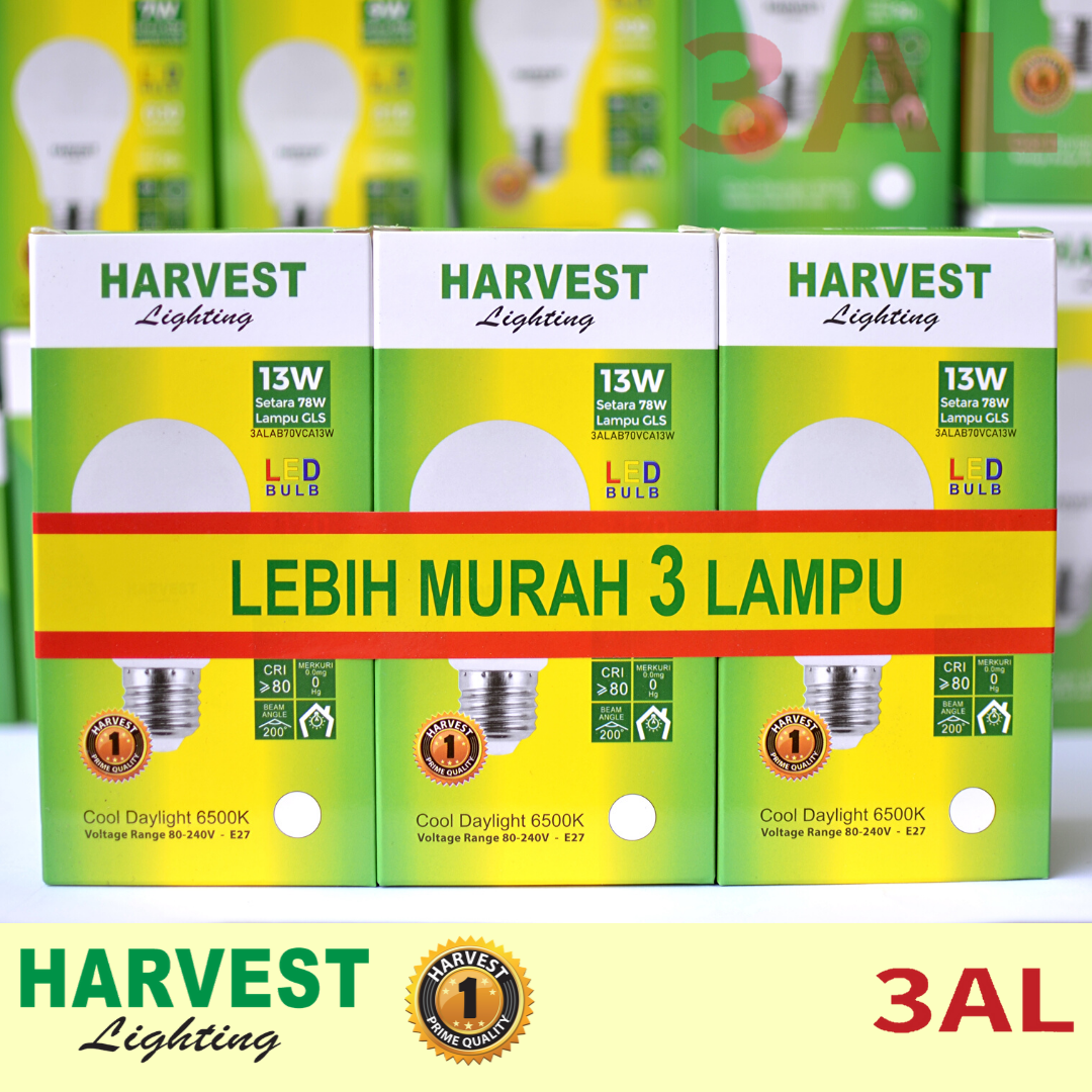 13W, HARVEST LIGHTING Bohlam LED A Bulb, Lampu LED 13 Watt – Harvest Lighting